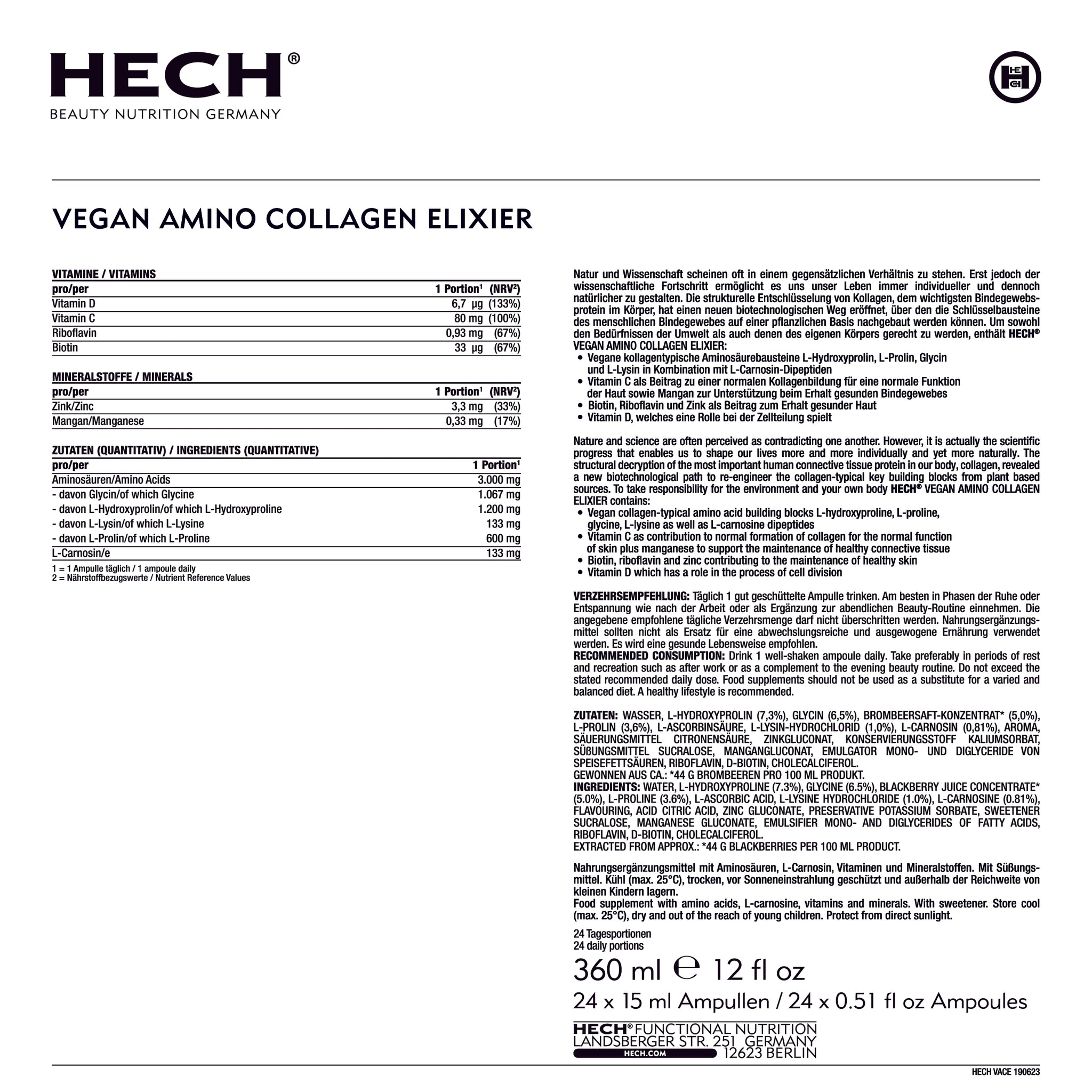 HECH® Vegan Amino Collagen Elixier – HECH Functional & Beauty Nutrition